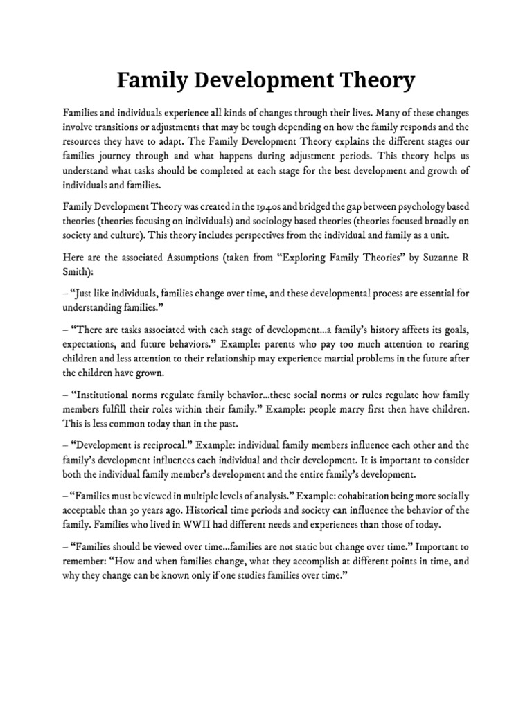 Family Development Theory | PDF | Family | Cakes