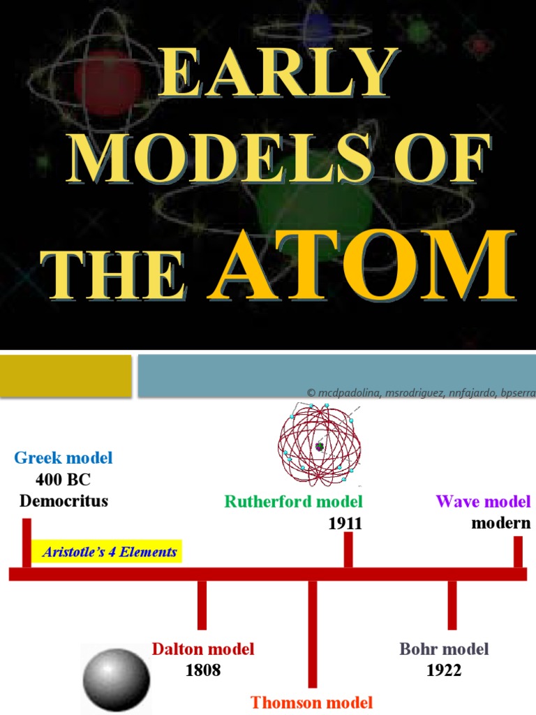 C16 14a Pt4 Early Models of The Atom | PDF | Proton | Atoms