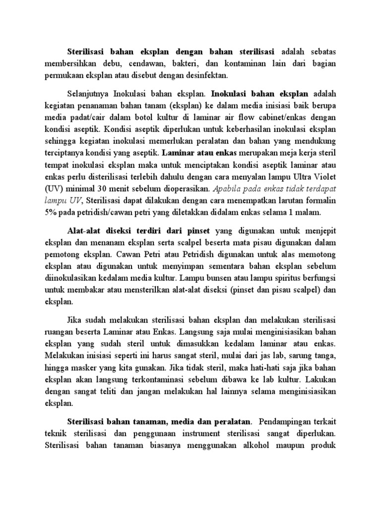 Prosedur Sterilisasi Enkas dan Laf | PDF | Griya & Taman | Kesehatan ...