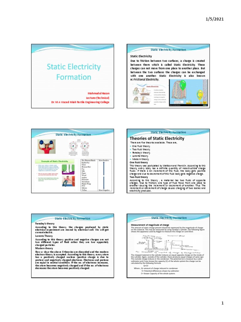 Static Electricity Formation (TP) For Student | PDF | Electric Charge ...
