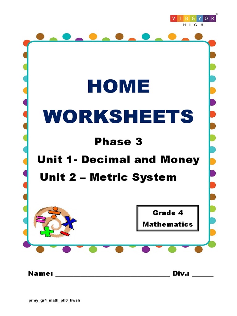 Grade 4 Math Homework Worksheets | PDF | Numbers | Mathematics