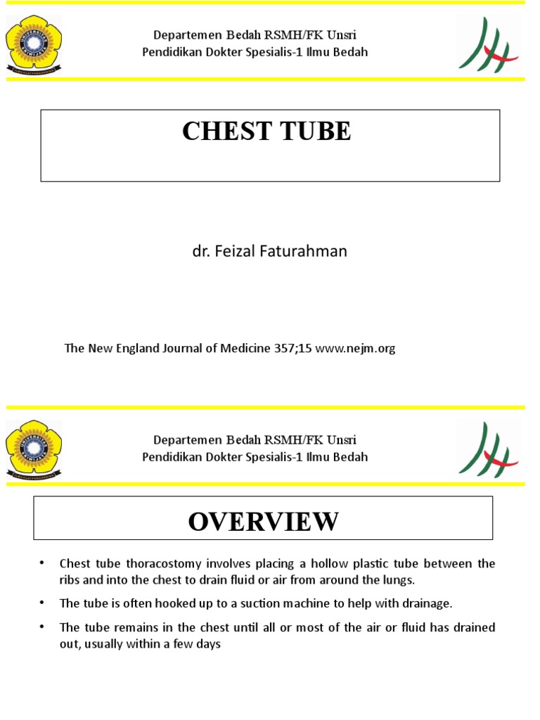 Chest Tube: Dr. Feizal Faturahman | Download Free PDF | Clinical ...