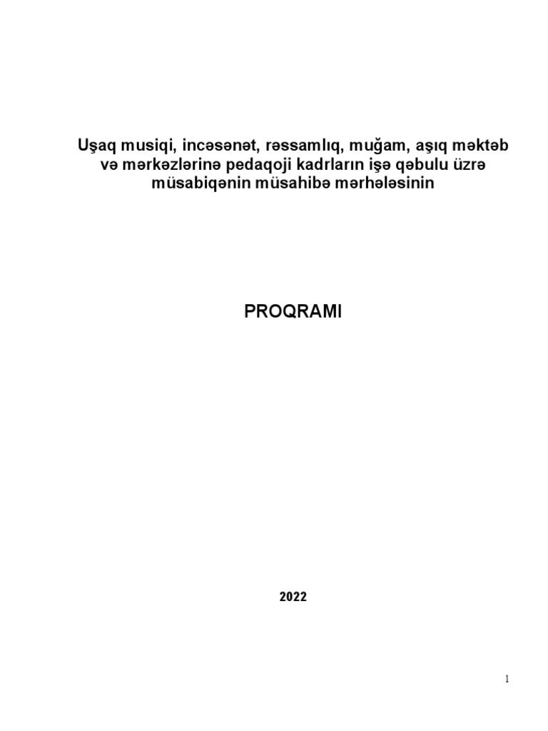 Musahib Proqram | PDF