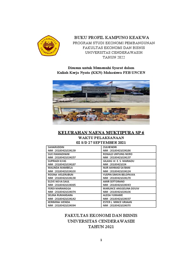 Profile Kampung Keakwa | PDF