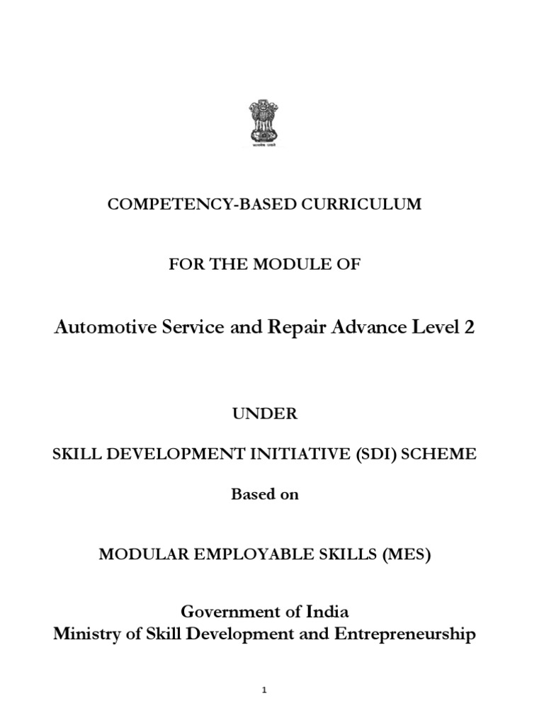 Curriculum Automotive Service and Repair Advance Level 2 | PDF | Fuel ...