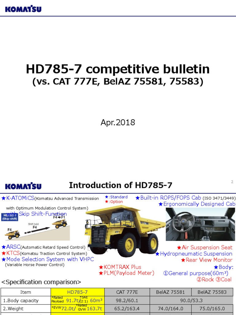 Belaz Competitive Bulletin - 20180403 | PDF | Brake | Motor Vehicle