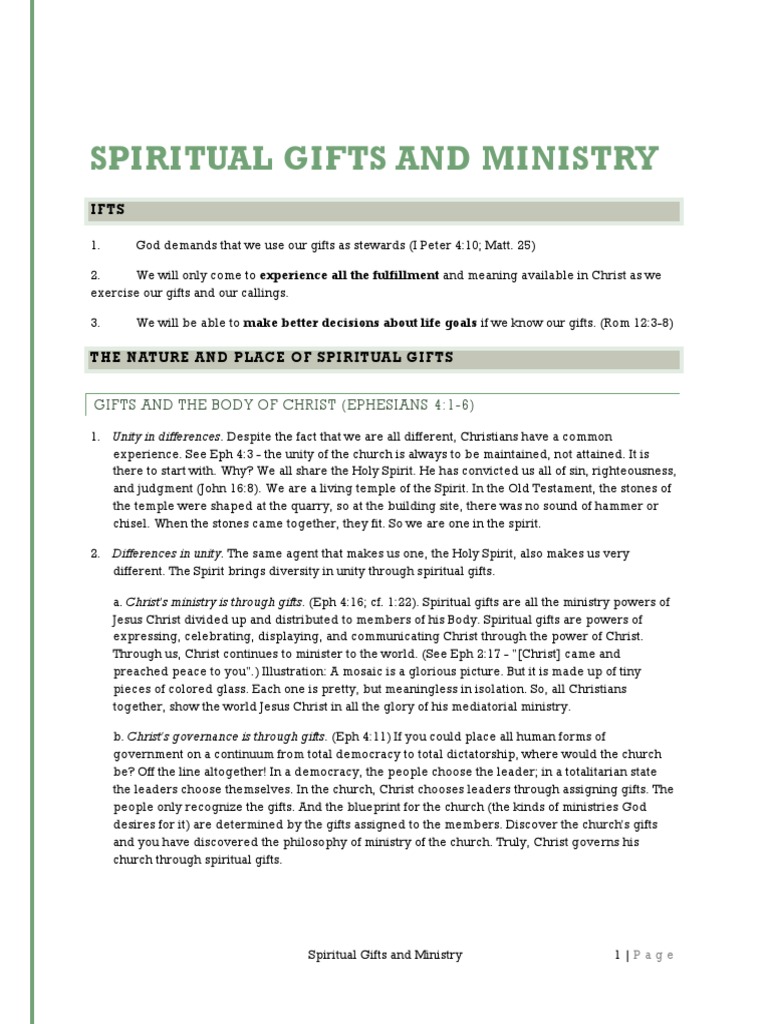 Discover Your Spiritual Gifts | PDF | Spiritual Gift
