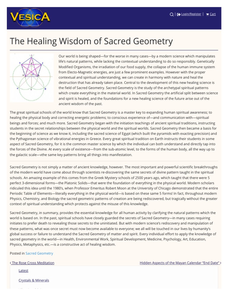The Healing Wisdom of Sacred Geometry | PDF | Science | Geometry