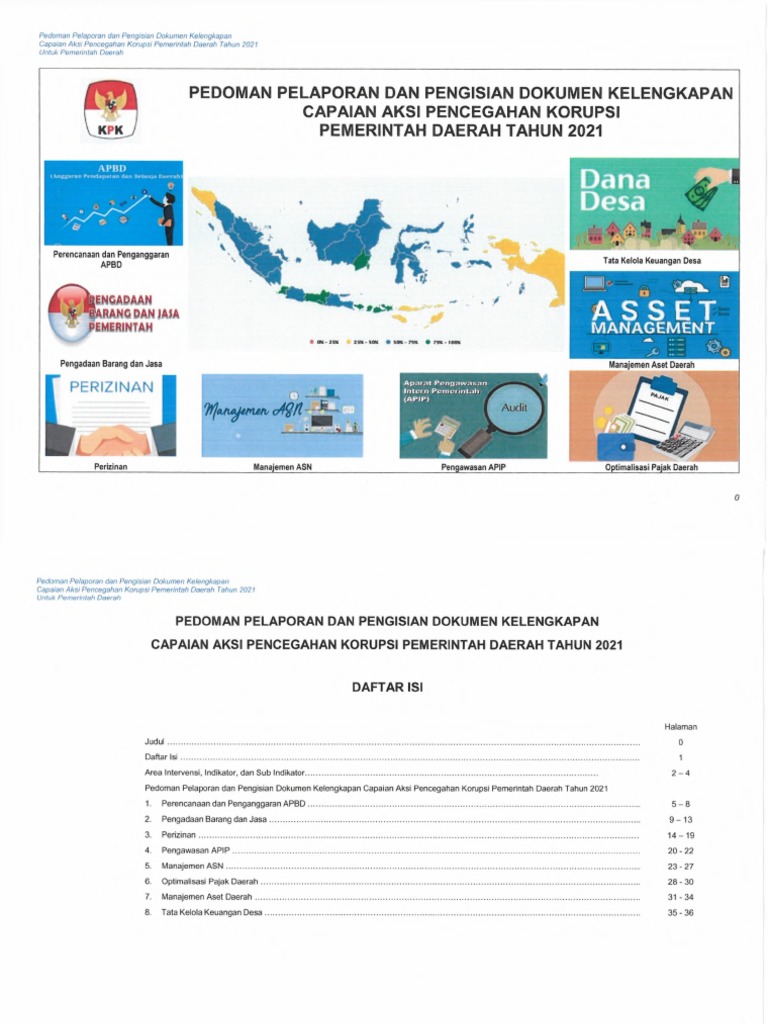 Juknis Pengisian MCP KPK 8 OPD | PDF
