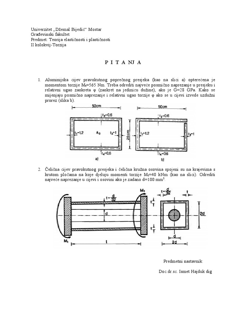 Drugi test-TORZIJA | PDF