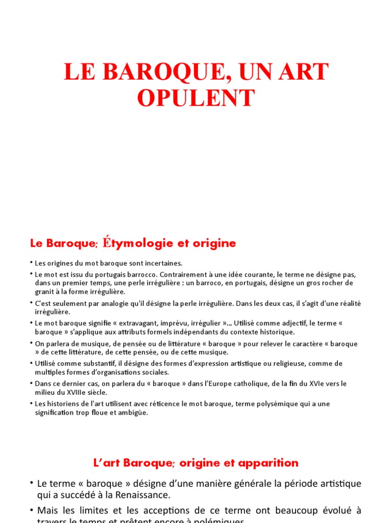 Le Baroque en Architecture | PDF | Baroque