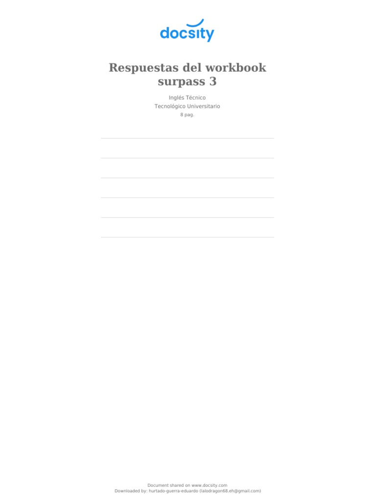 Docsity Respuestas Del Workbook Surpass 3 | PDF | Behavioural Sciences | Cognitive Science