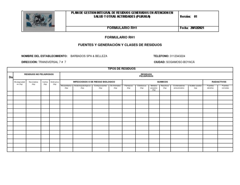 Formulario RH1 | PDF