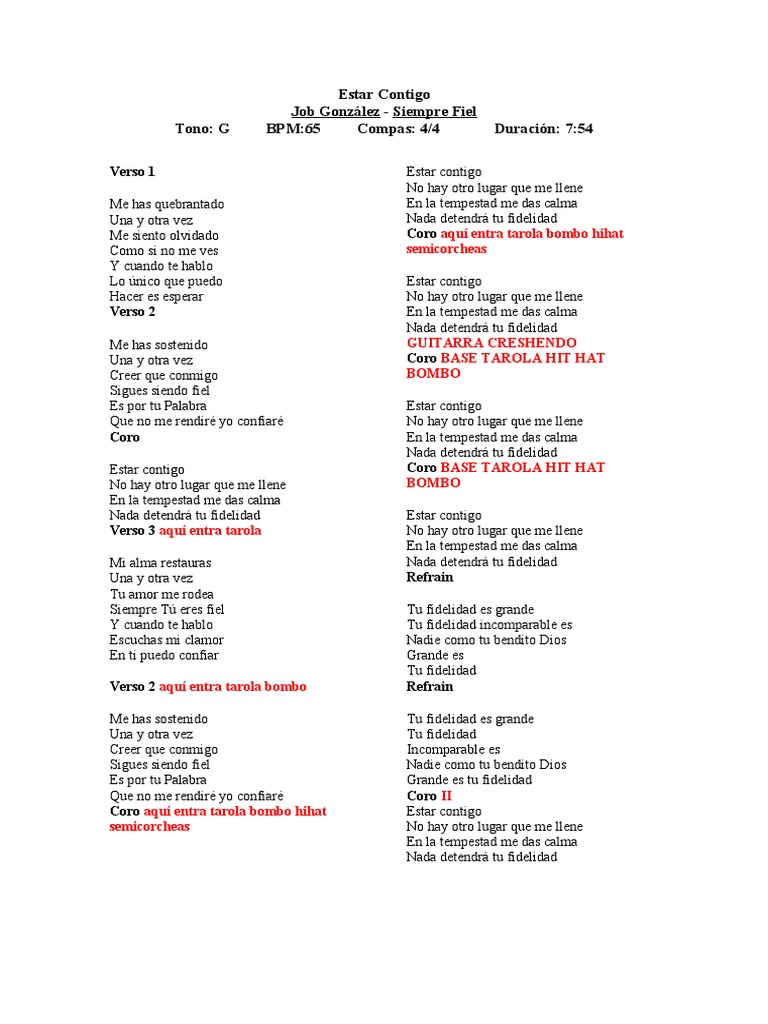 Estar Contigo | PDF