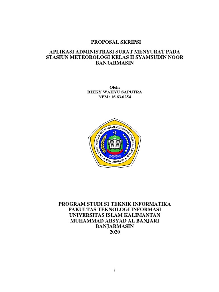 Proposal - Skripsi - Rizky Wahyu Saputra - 16630254 | PDF