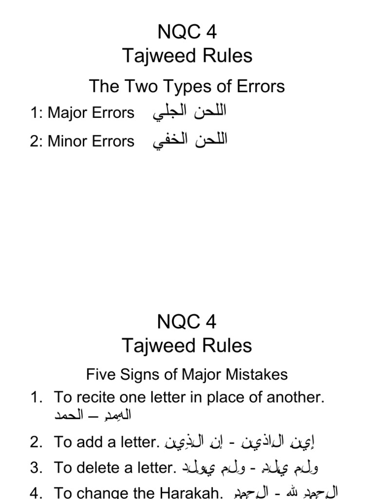 Tajweed Rules | PDF