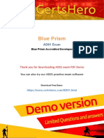 Blue Prism AD01 Exam Preparation Guide | PDF | Computers