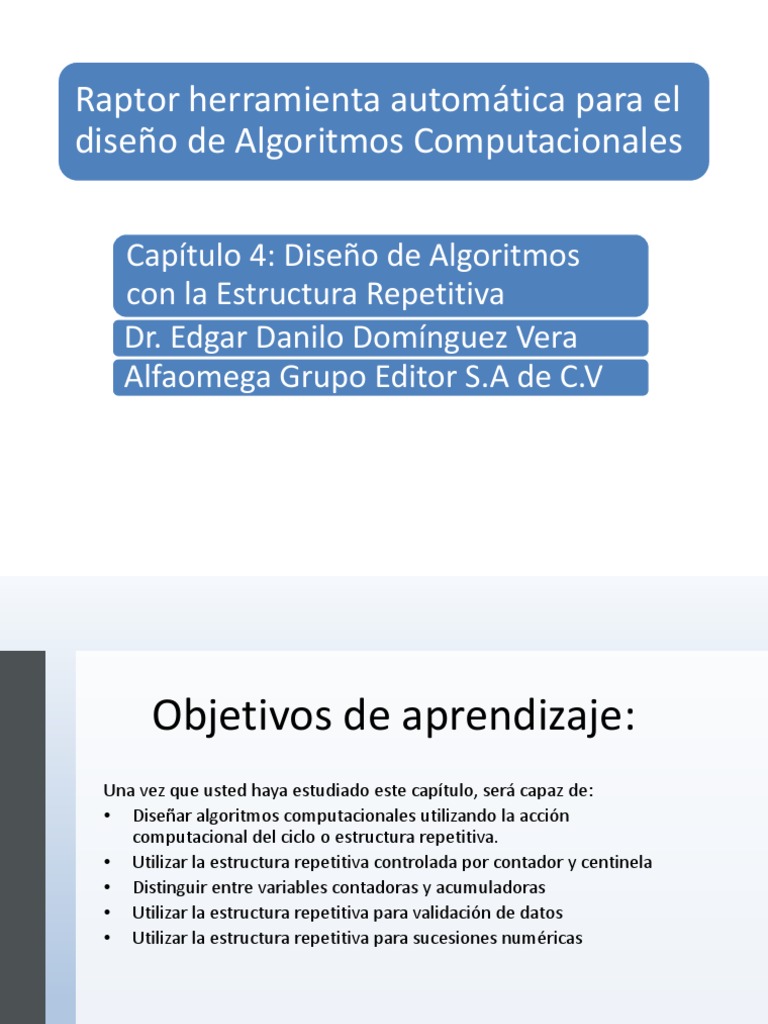Tutorial4-1 Presentacion Capitulo 4 Libro Raptor | PDF | Algoritmos ...