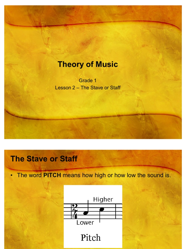 Gr1 Lesson 2 The Staff or Stave | PDF