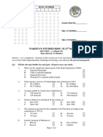 FBISE Class 12 Pak Studies Model Paper | PDF | Pakistan | Partition Of ...