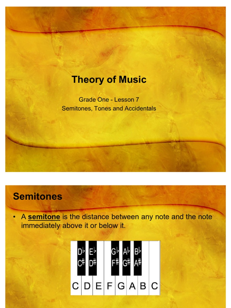 Gr1 Lesson 7 Semitones Tones and Accidentals | PDF | Language Arts ...