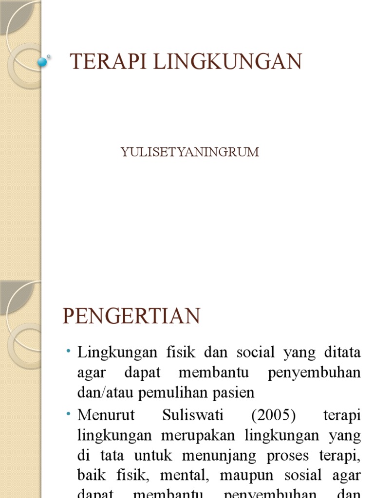 Terapi Lingkungan | PDF