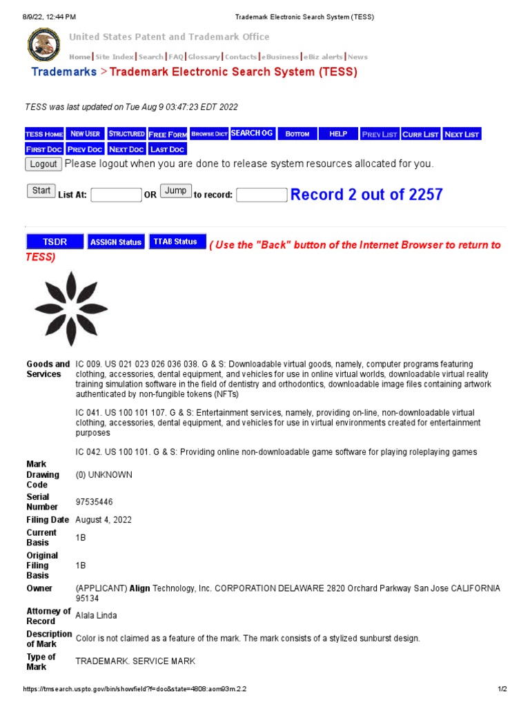Align Technology Trademark | PDF | Trademark | Intellectual Works