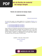 Modelo de Recibo de Material | PDF