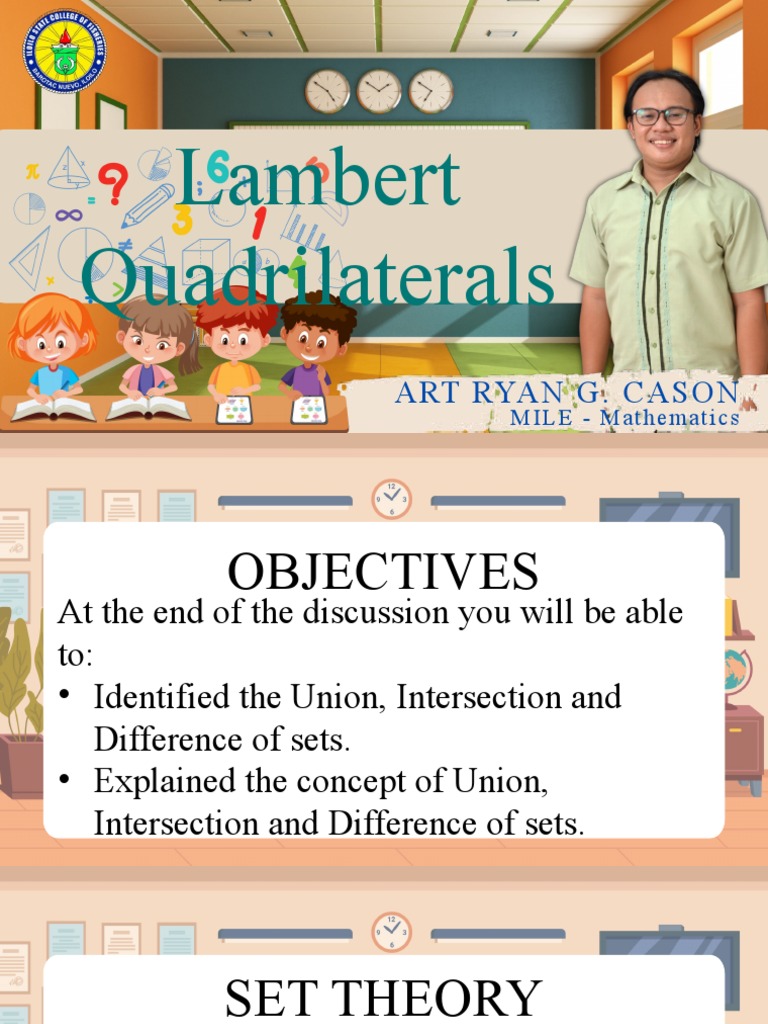 Union, Intersection and Ddifference of Sets | PDF | Set (Mathematics ...