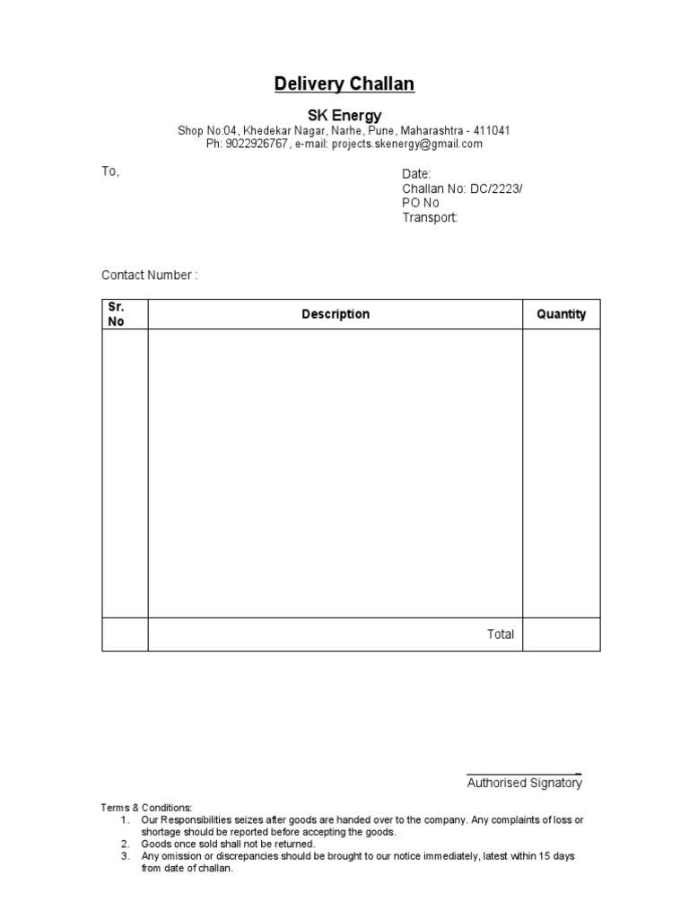 Blank Challan | PDF | Road Transport | Government Of India