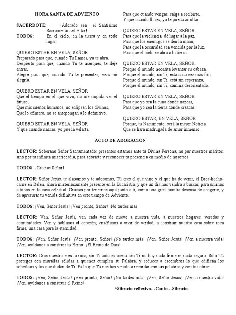 Adviento Hora Santa 2020 | PDF | Cristo (título) | eucaristía