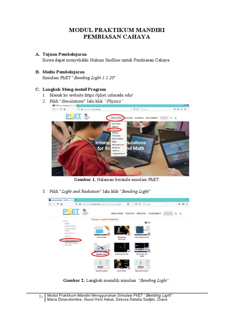 Contoh Modul Praktikum Mandiri Pembiasan Cahaya - Compressed 2020 | PDF