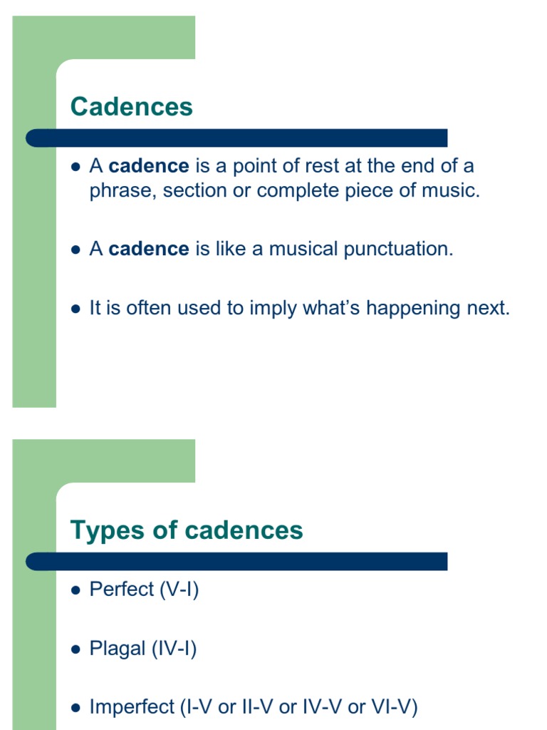 Grade 4 Lessons 1-5 Cadences | PDF
