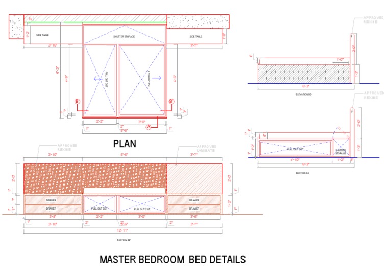 Wardrobe Detail Drawing | PDF | Furniture | Interior Design