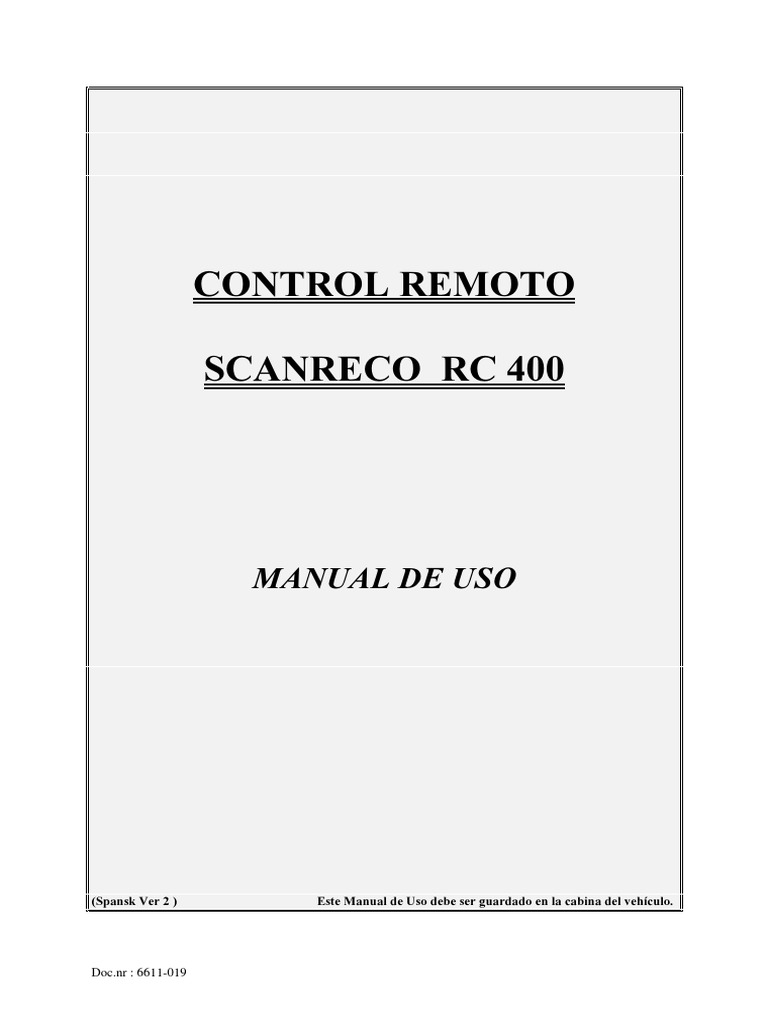 Scanreco RC400 Spanish | PDF | Radio | Electrónica