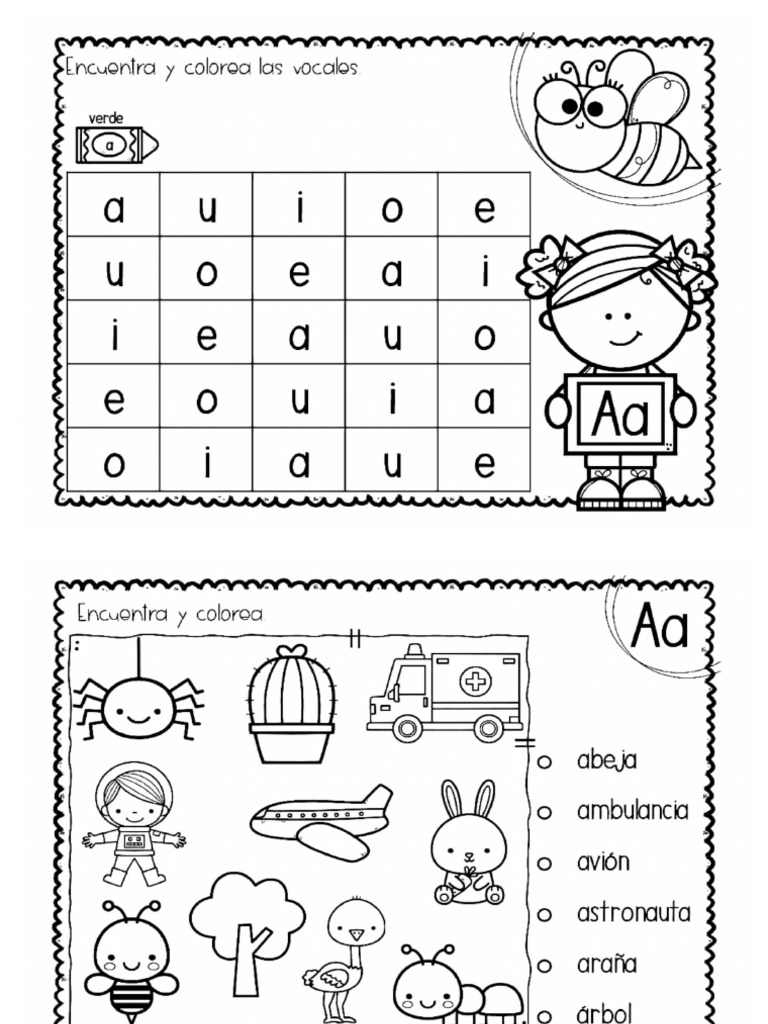 Colorea Las Vocales | PDF
