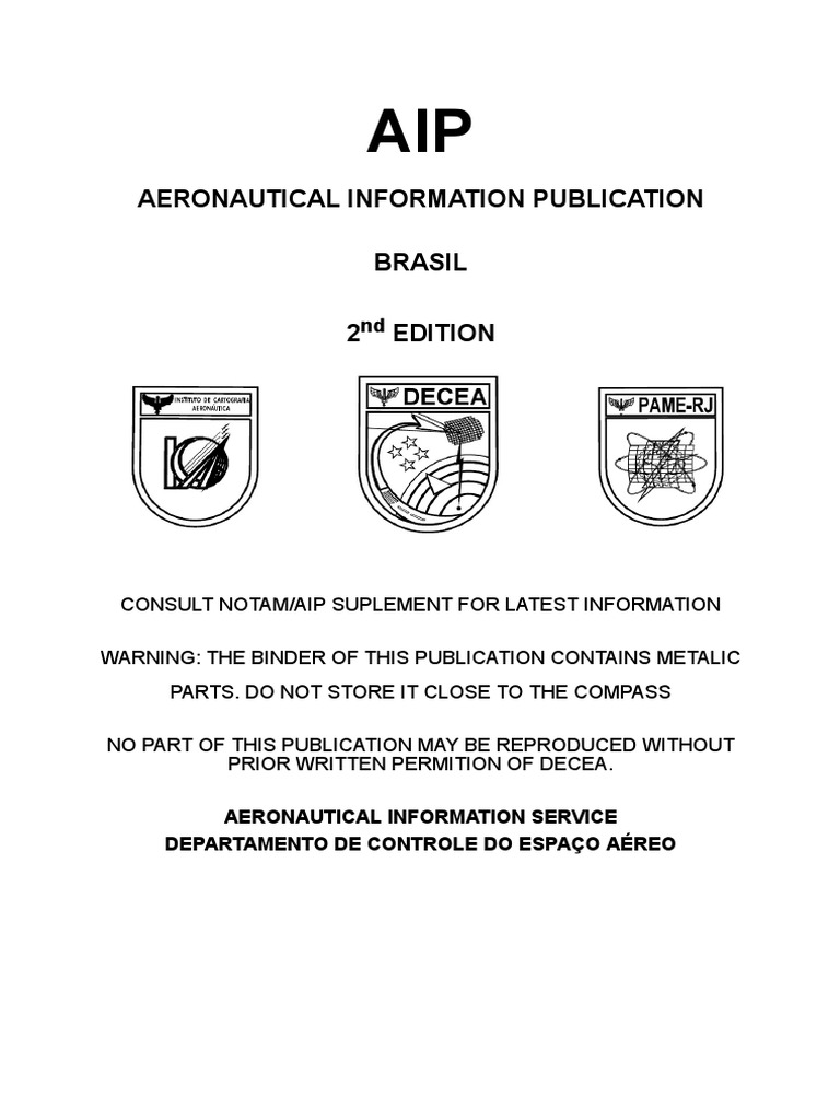 AIP Completa | PDF | Controle de tráfego aéreo
