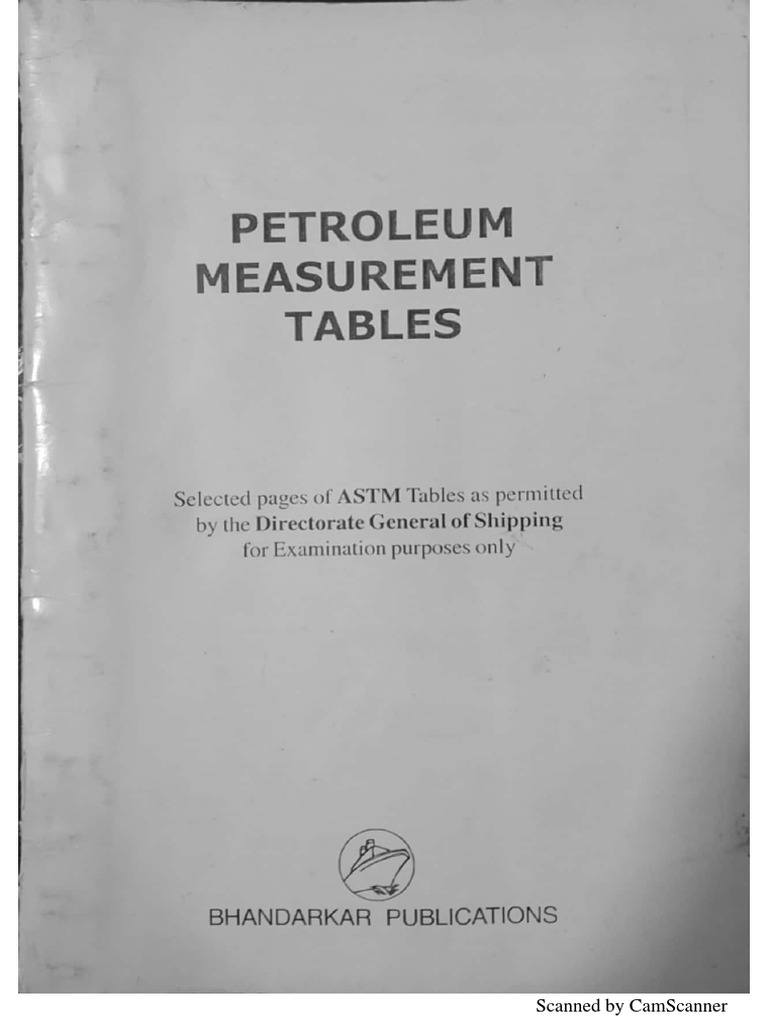 Petroleum Measurement Tables Overview | PDF | Density | Litre