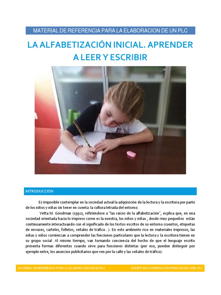 Alfabetización Inicial en el PLC | PDF | Literatura | Gramática