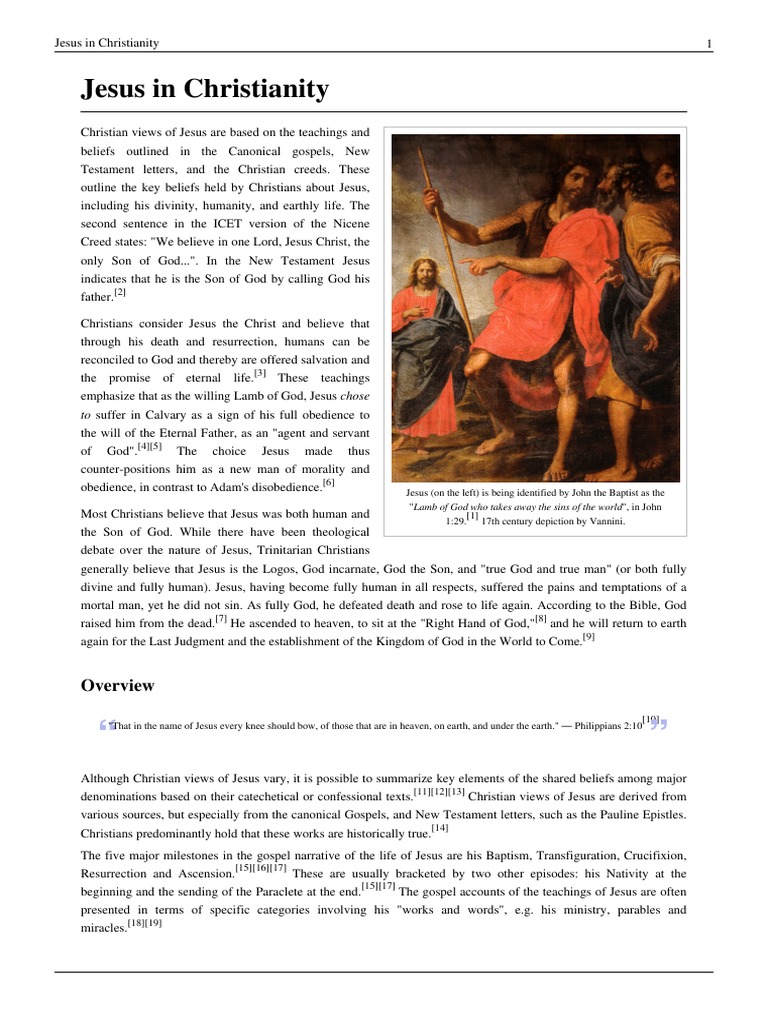 An Overview of Key Christian Beliefs About the Nature, Role, and ...