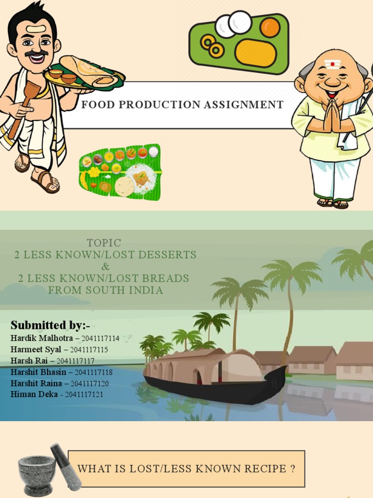 Food Production Assignment | PDF | Indian Cuisine | Desi Cuisine