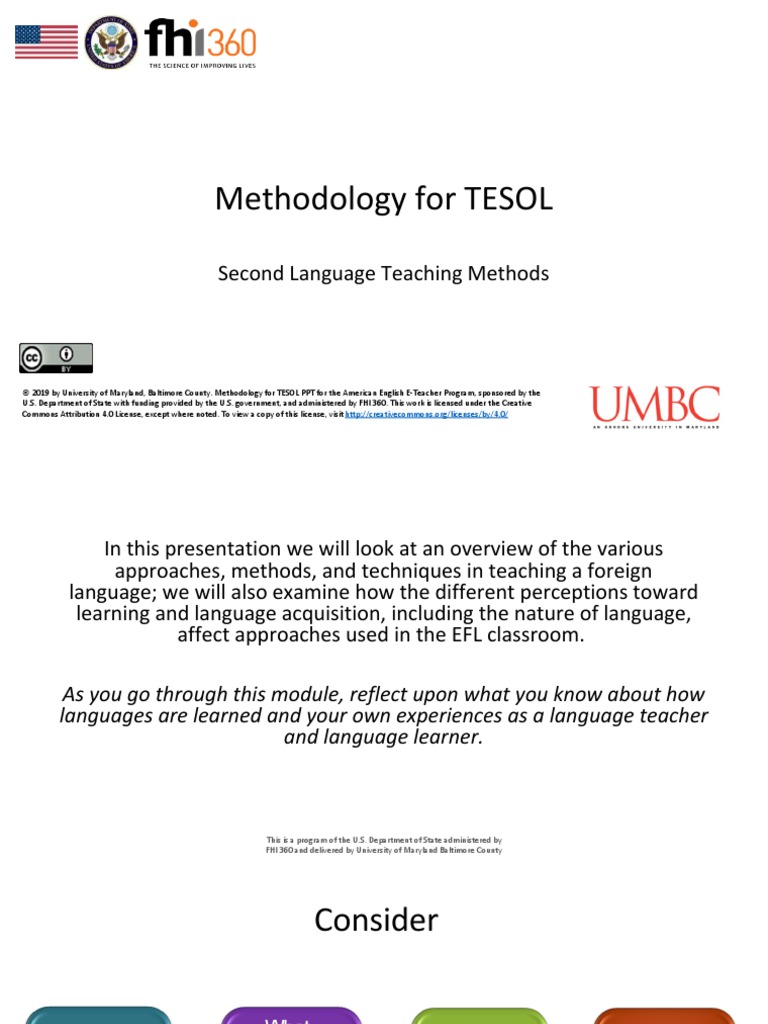 Methodology For TESOL | PDF | Language Education | Teaching Method