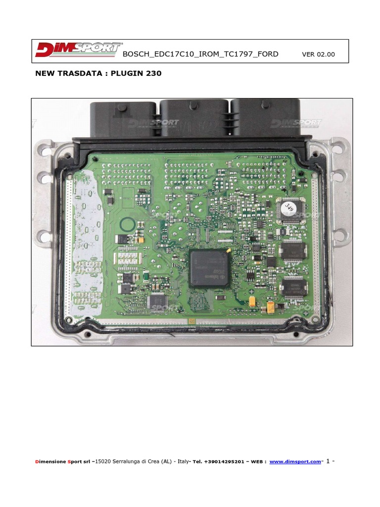 Nt Bosch Edc17c10 Irom Tc1797 Ford 1033 | PDF