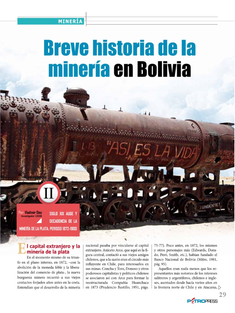 Breve Historia de La Mineria en Bolivia II | PDF | Bolivia | Minería