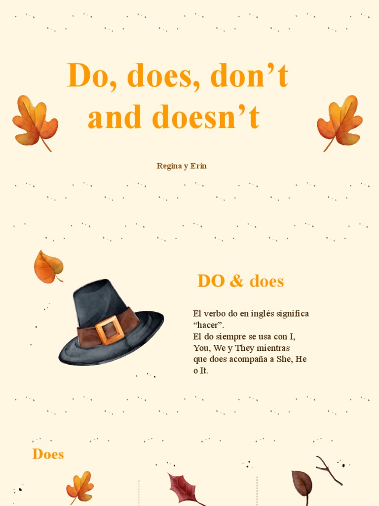Do, Does, Dont y Doesnt | PDF | Lingüística | Gramática
