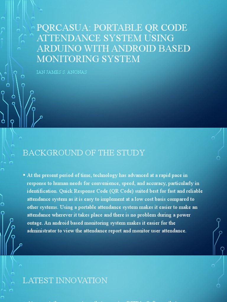 Portable QR Code Attendance System Using Arduino With Android Based ...