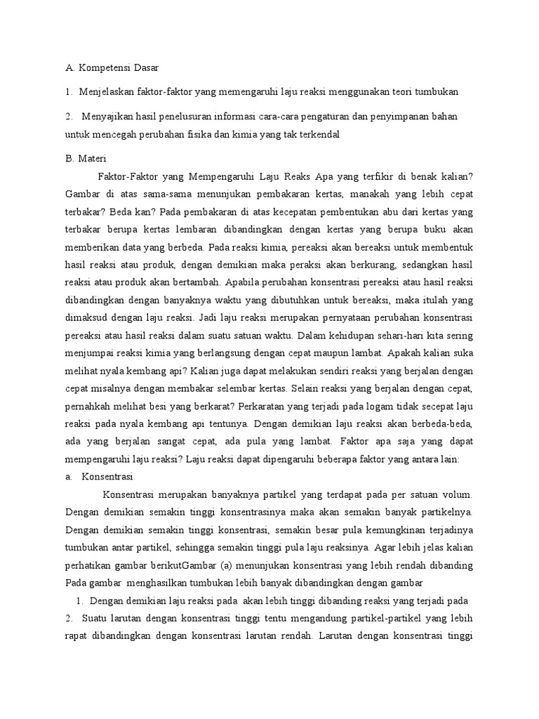 Modul Laju Reaksi | PDF