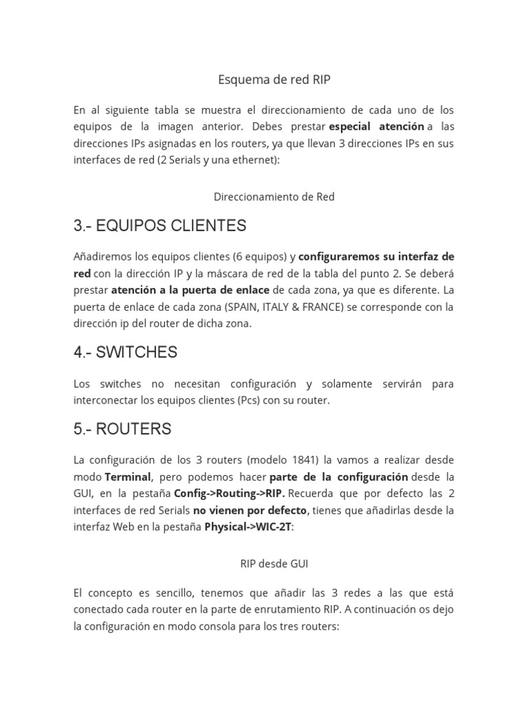 Esquema de Red Ripv2 | PDF | Enrutador (Computación) | Dirección IP