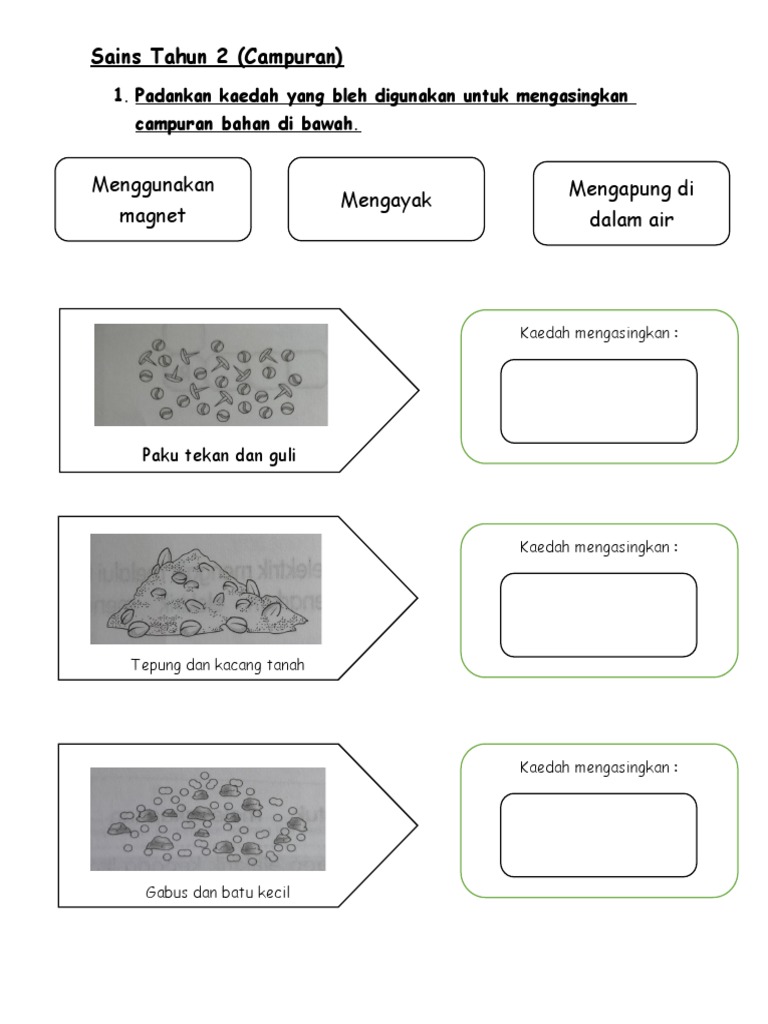 Sains Tahun 2 - campuran | PDF