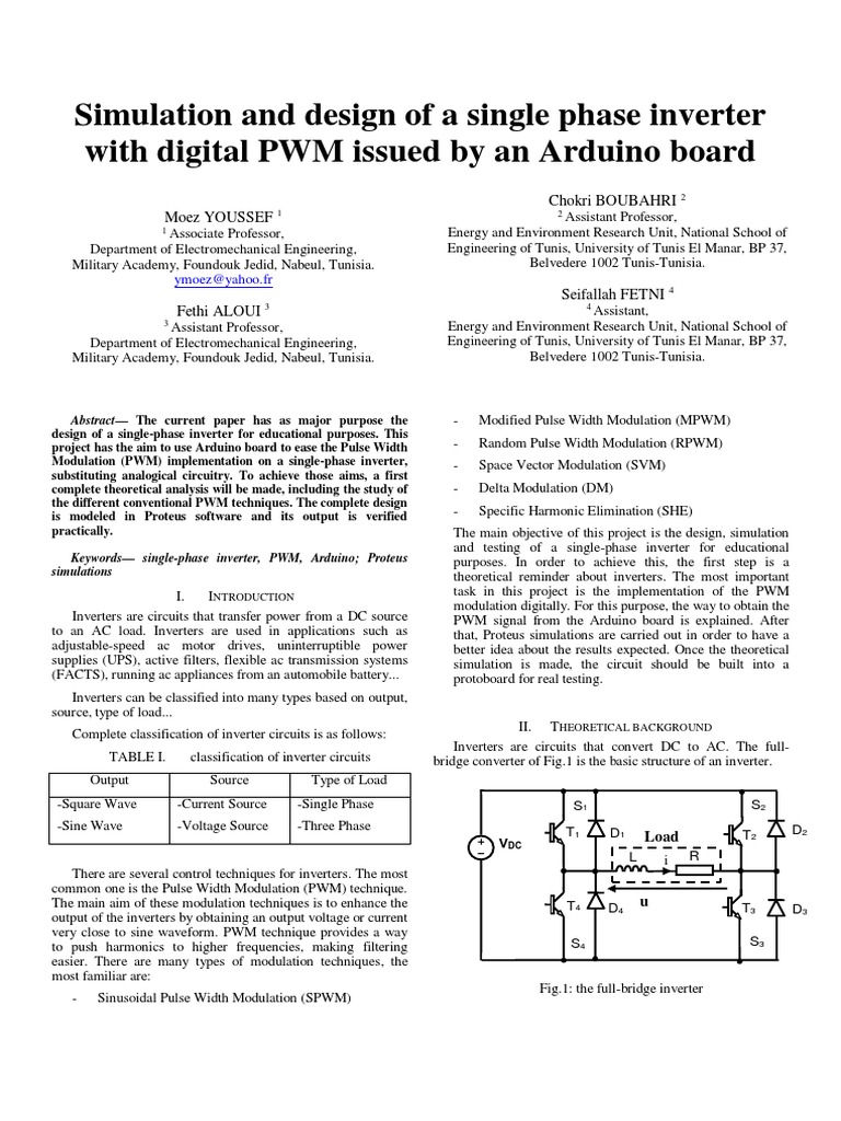 Simulation and Design of A Single Phase Inverter With Digital PWM ...